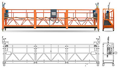 rope hanging suspended access platform, zlp630 construction lift ...